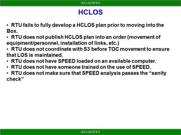 Trends from the National Training Center Part 5 - HCLOS - The Signal Chief